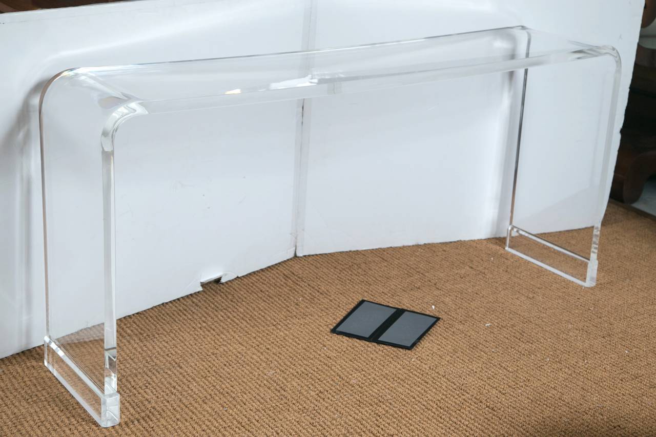Lucite Waterfall Console at 1stDibs