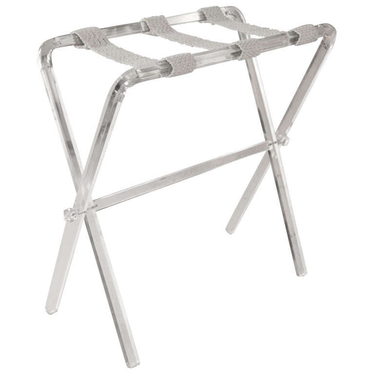 Midcentury Tall Lucite Luggage Rack at 1stDibs | tall luggage stand