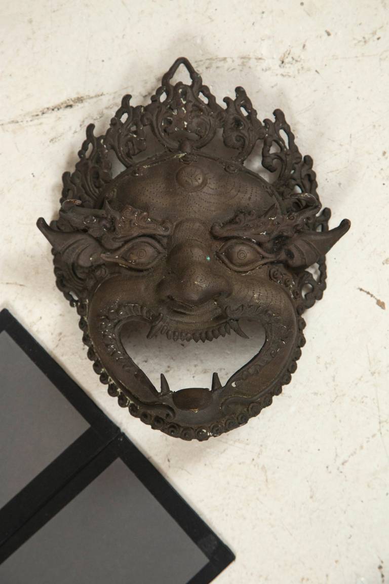 1940s Temple Guardian Mask, Nepal at 1stDibs