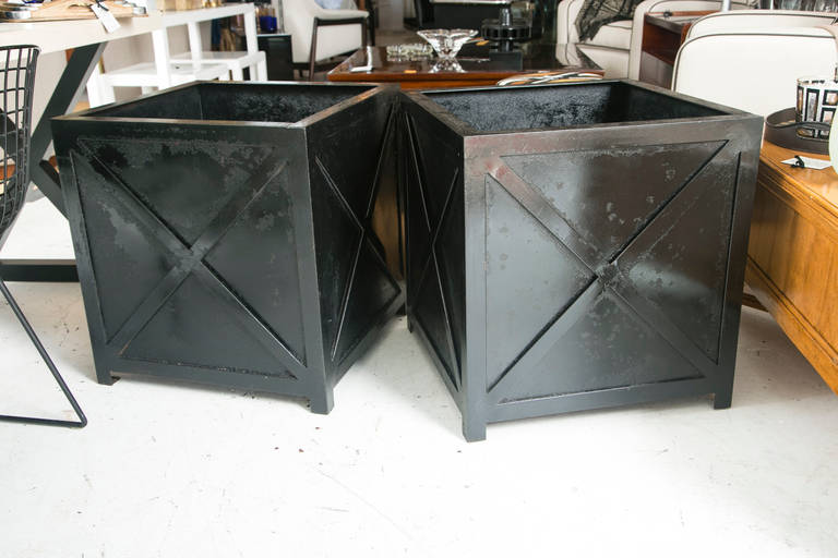 Antique French Iron Planter Boxes at 1stDibs