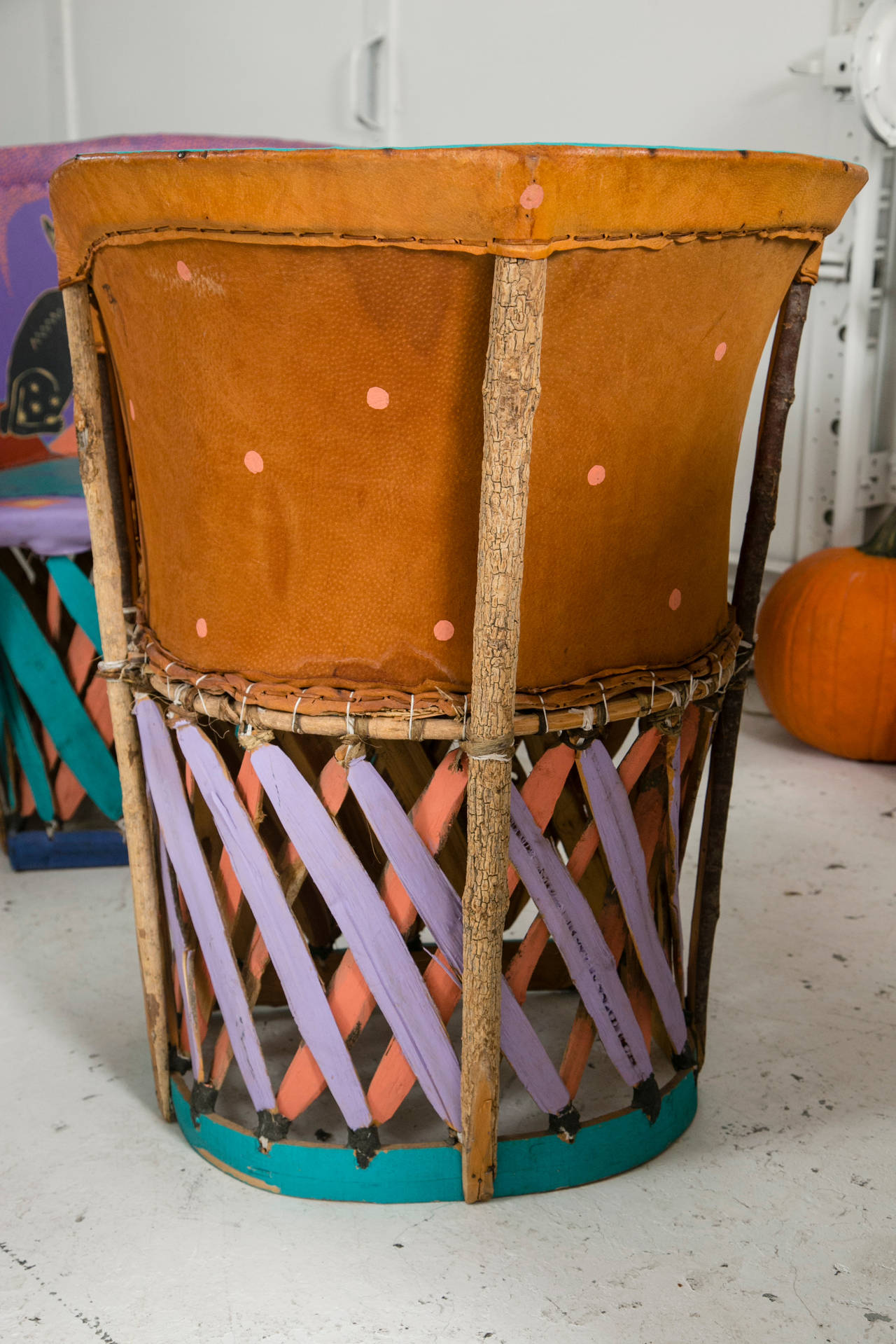 Fantastic Set of Painted Chairs from Santa Fe, New Mexico at 1stDibs
