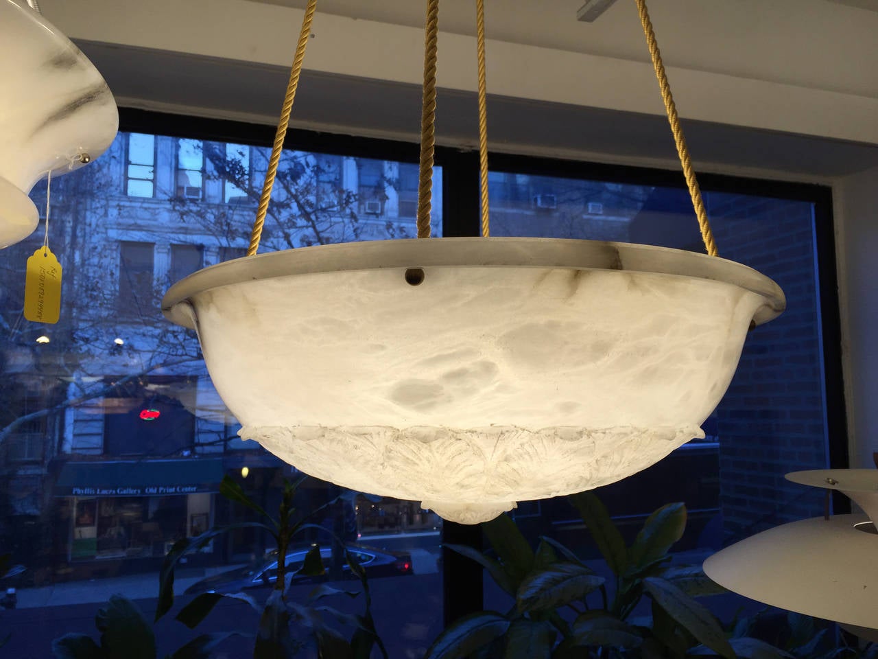 Alabaster Light Fixture at 1stDibs