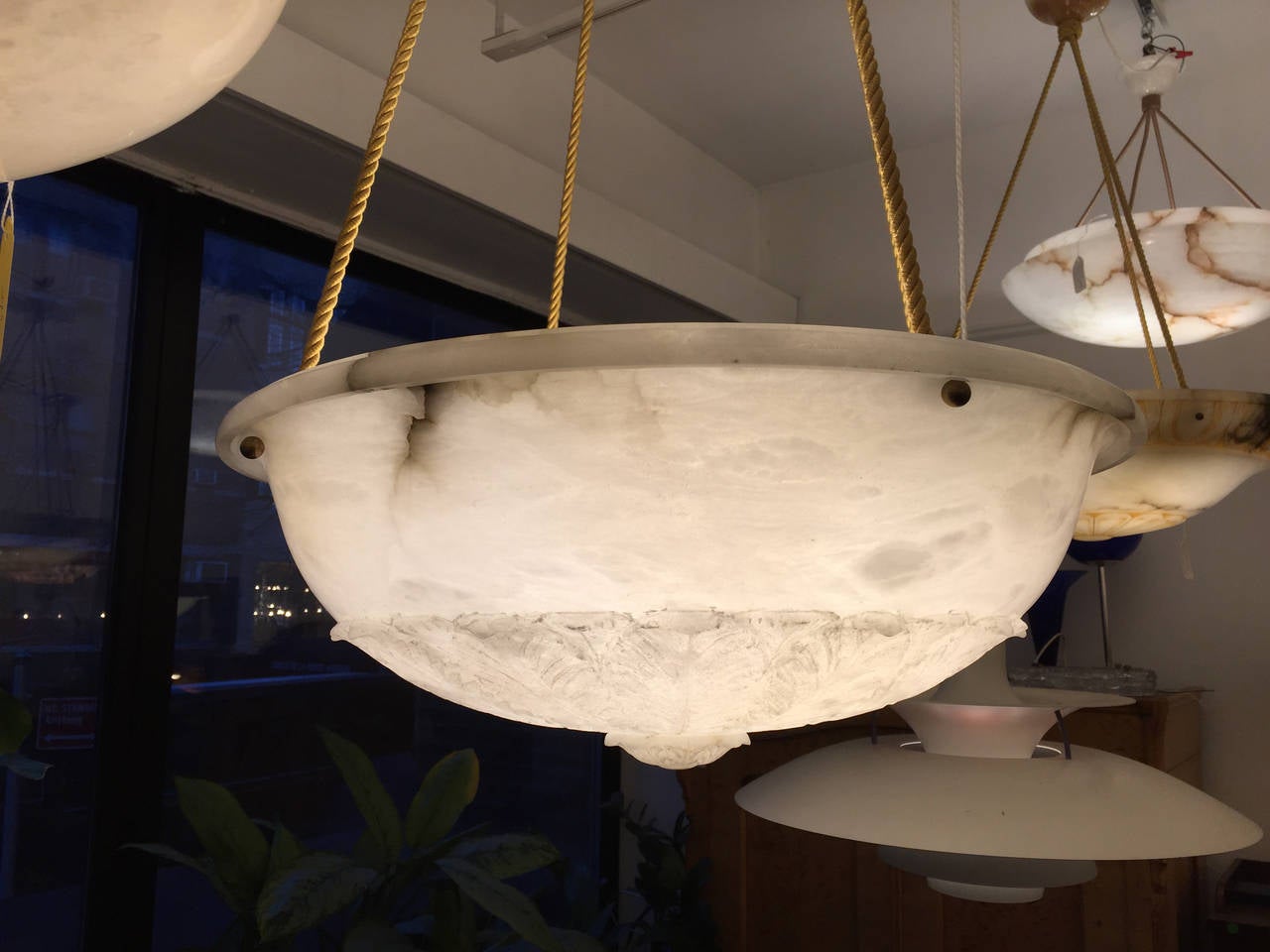 Alabaster Light Fixture at 1stDibs