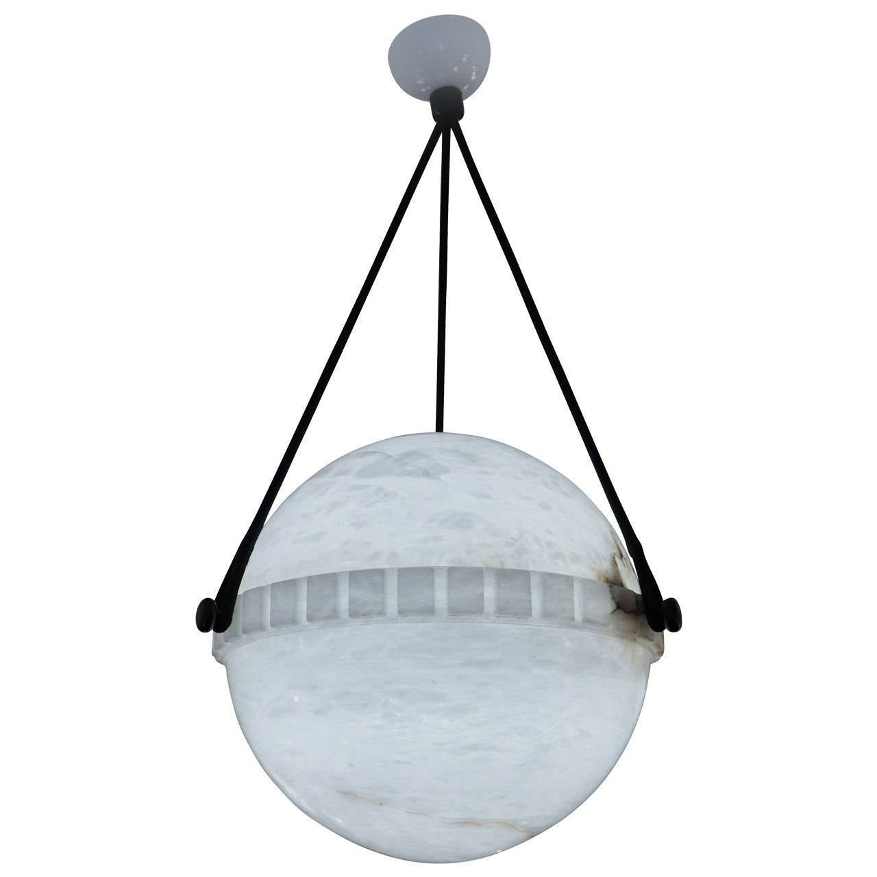 Alabaster Globe Light at 1stDibs | alabaster globe pendant, alabaster ...