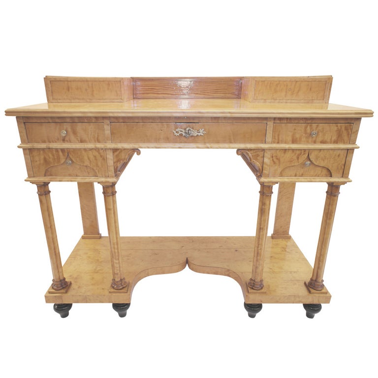 Biedermeier Writing Table with Secret Drawers at 1stDibs