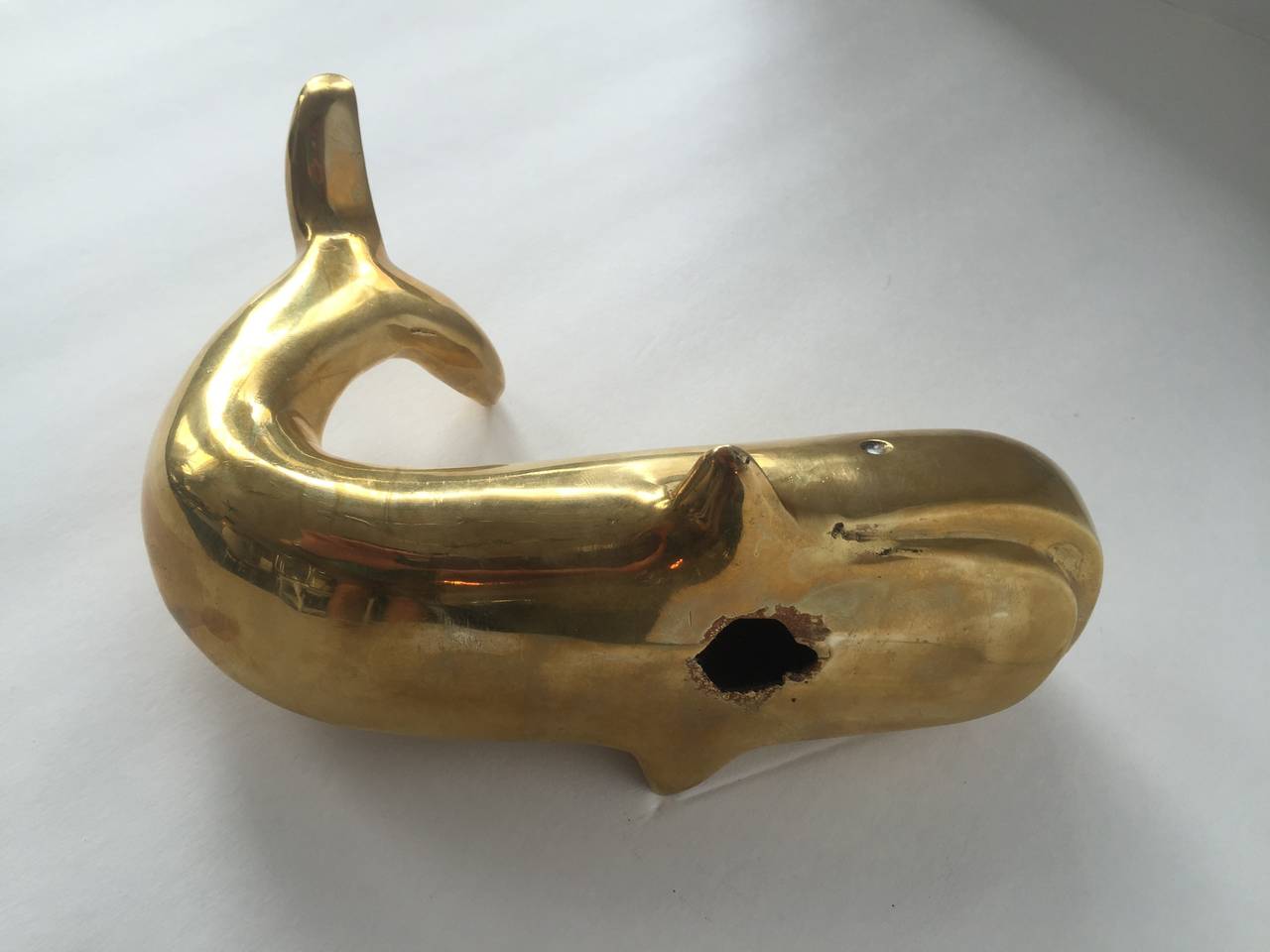 Solid Brass Whale at 1stDibs