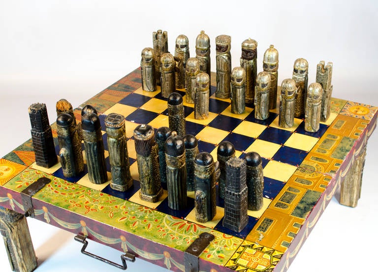 Very Big Rare and Unique Chess Table from Sweden 1850-1900 at 1stDibs