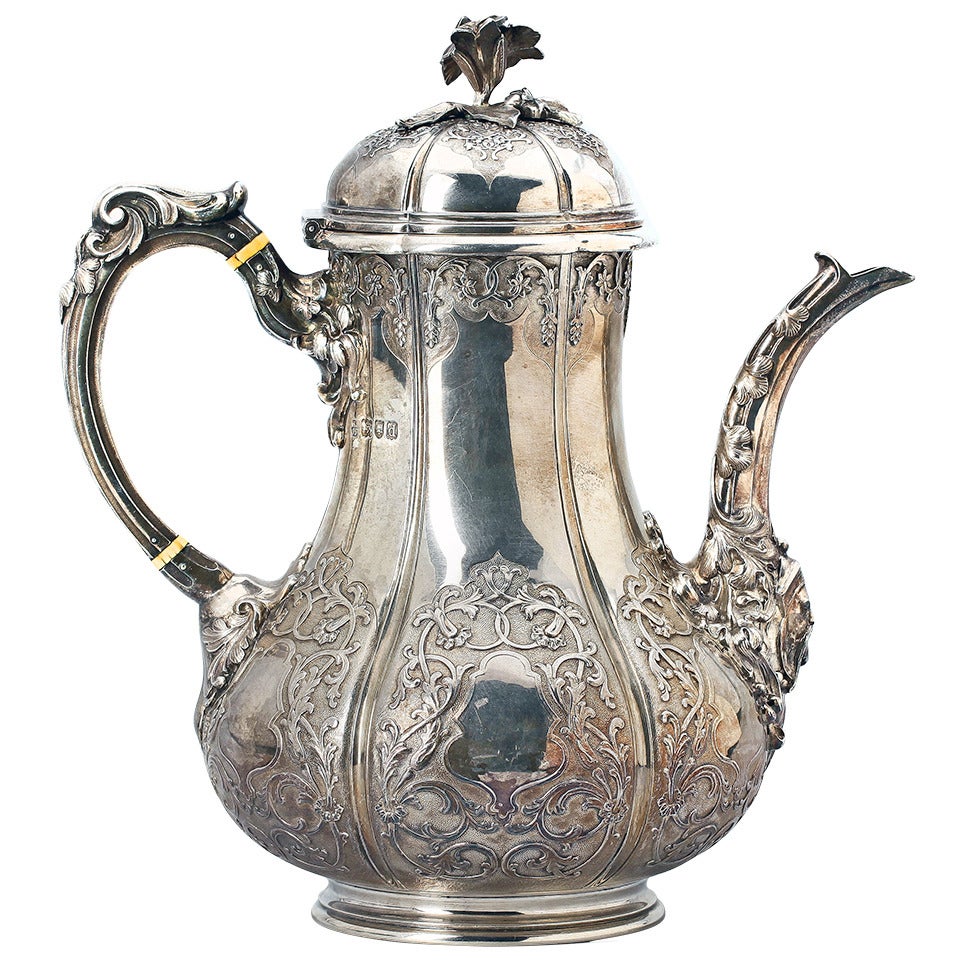 Rare R.s. Garrard and Co London Silver Coffeepot From 1899 at 1stDibs