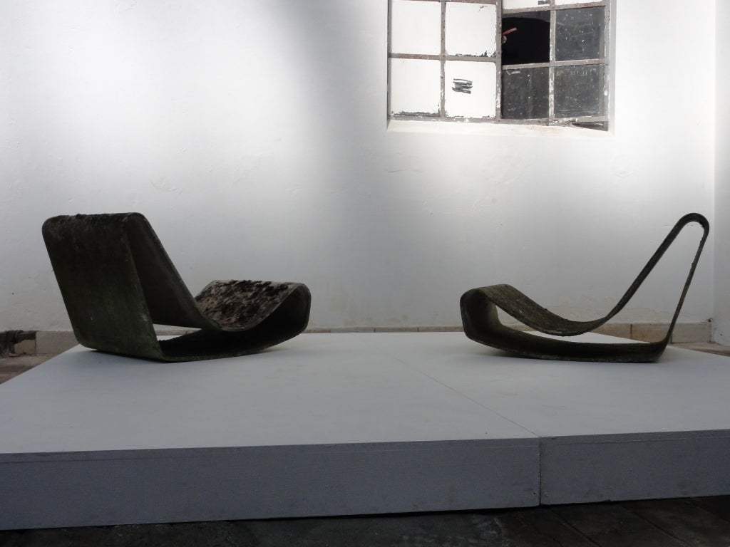 Pair of Willy Guhl ''Looping Chairs'' Eternit Switzerland 1954 at 1stDibs