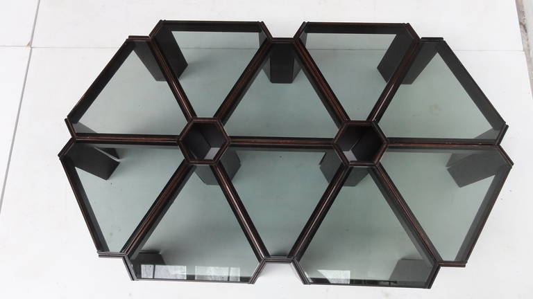 Amazing 1970s Geometric Modular Coffee Table or Display, Ten Pieces For ...