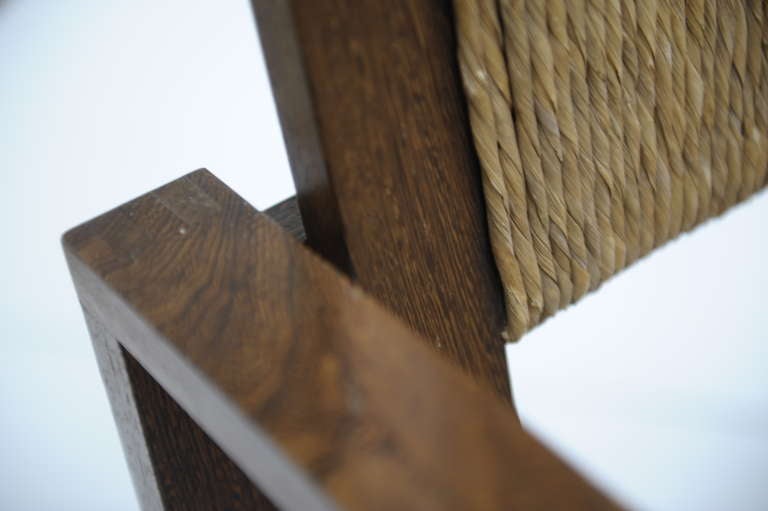 Wenge and rush cord chair by Hein Stolle for 't Spectrum circa 1965 at ...