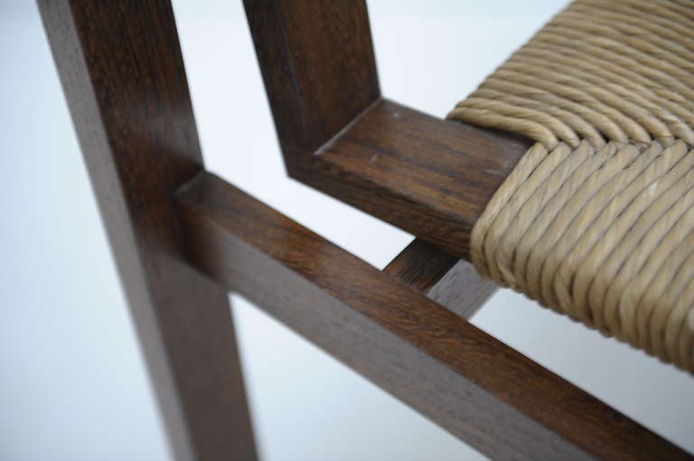 Wenge and rush cord chair by Hein Stolle for 't Spectrum circa 1965 at ...