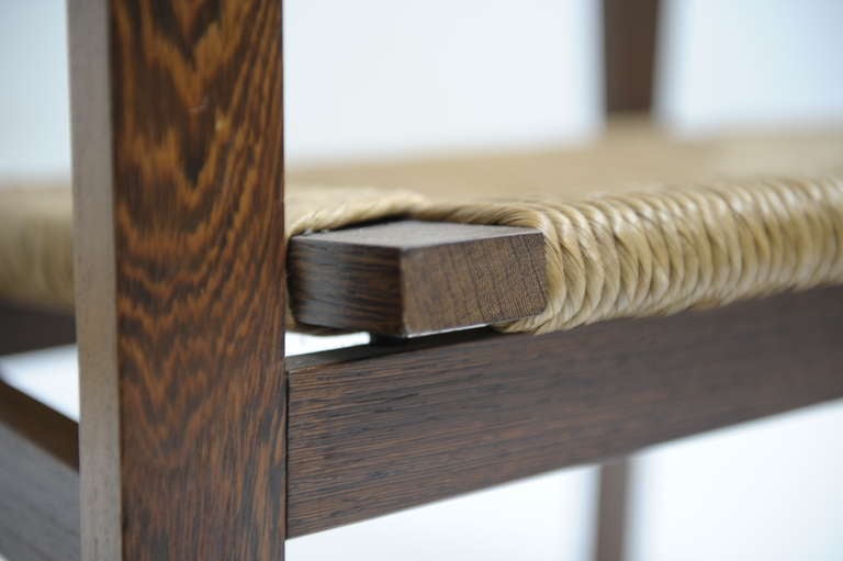 Wenge and rush cord chair by Hein Stolle for 't Spectrum circa 1965 at ...