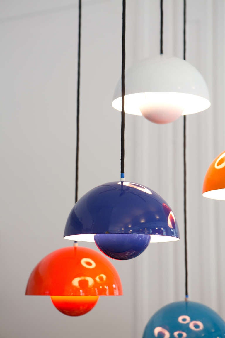 Set of 5 Verner Panton Flower Pot Lamps at 1stDibs