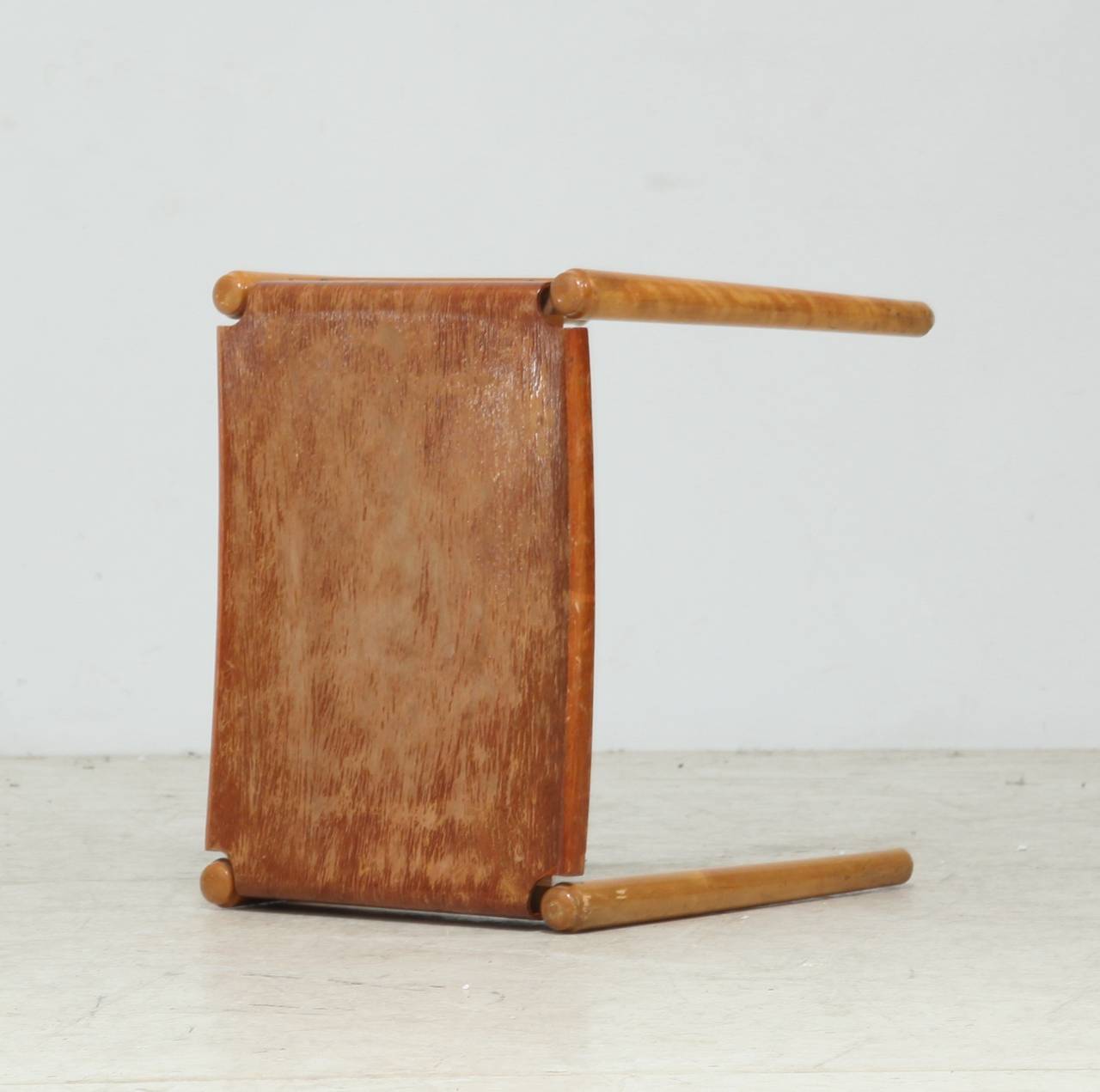Edsby-verken Wooden Curved Stool For Sale at 1stDibs
