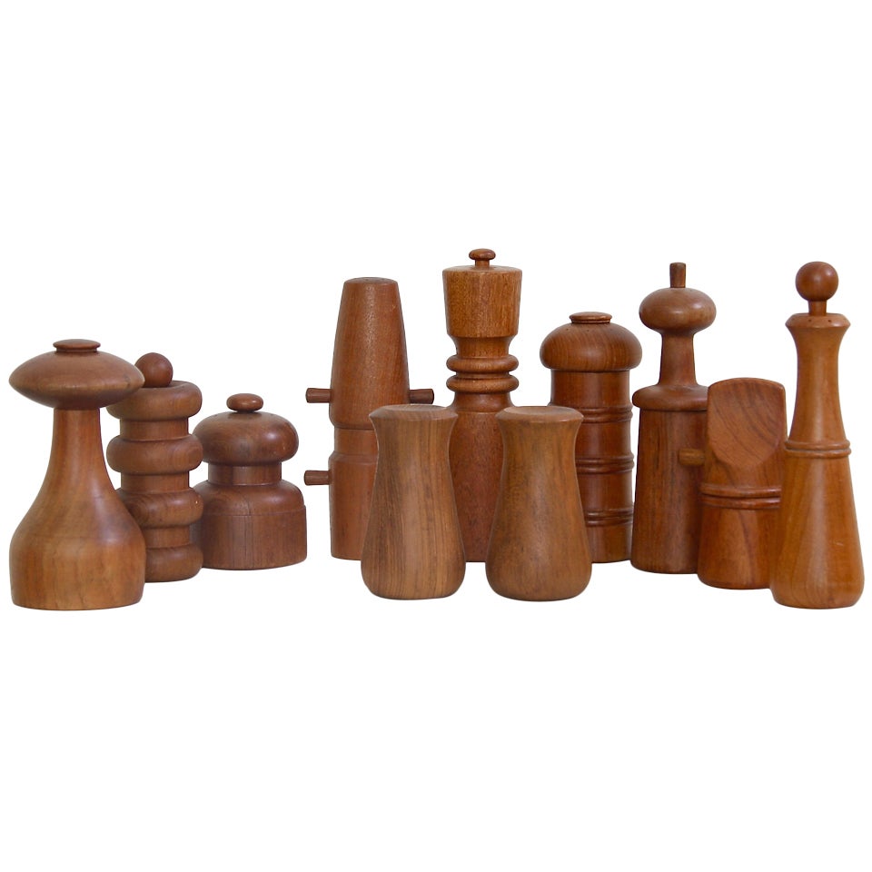 Set of 11 Jens Quistgaard Pepper Mills at 1stDibs