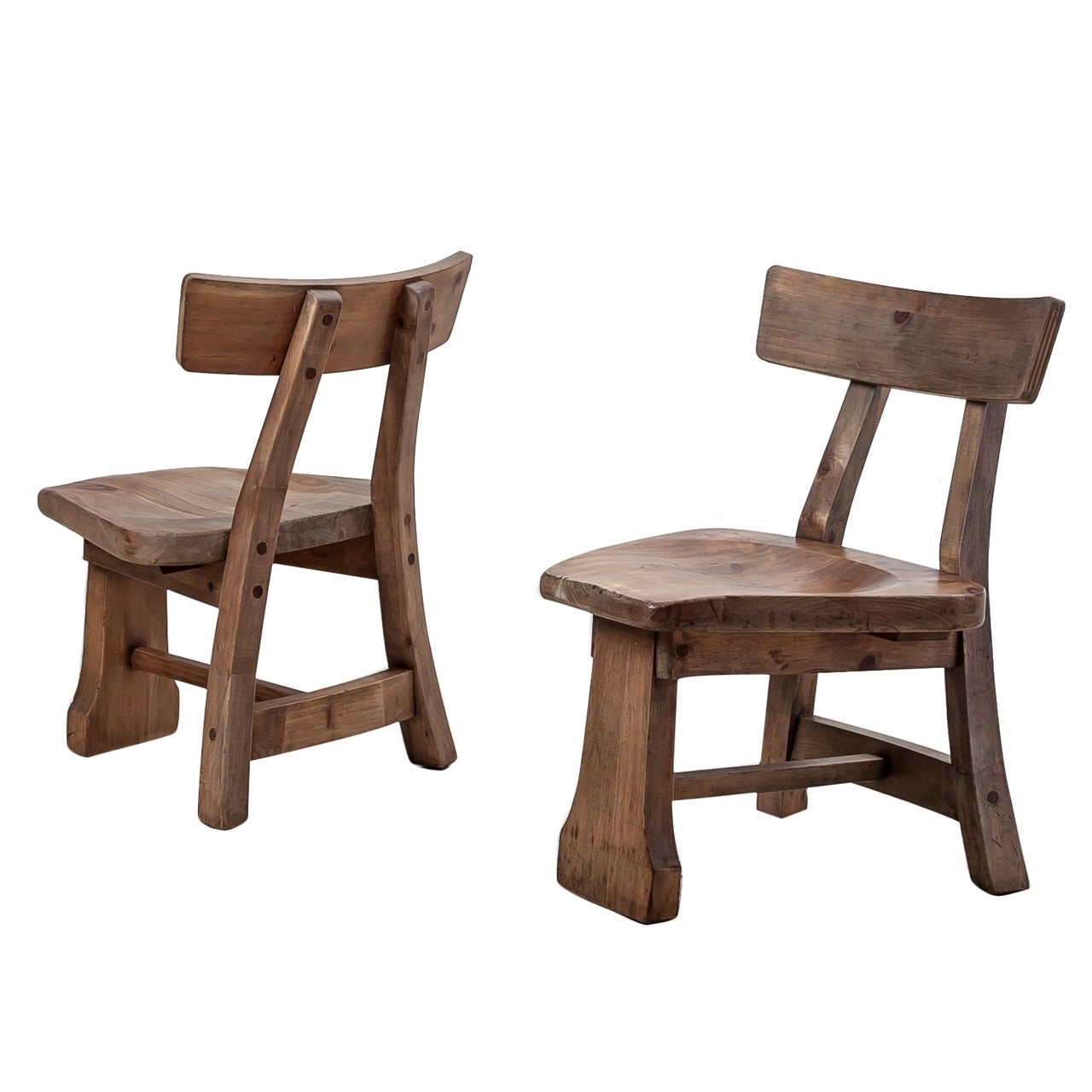 Pair of Studio Craft Chairs For Sale at 1stDibs | studio chairs for ...