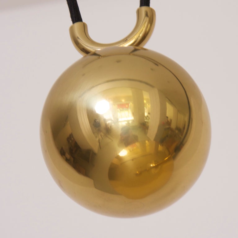 Pair brass Lamps with Counterweight at 1stDibs