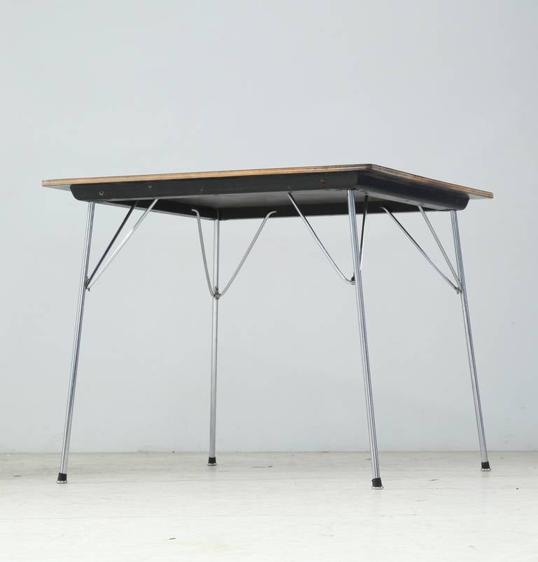 Eames Folding DTM Table with White Laminated Top, USA, 1950s For Sale at 1stDibs