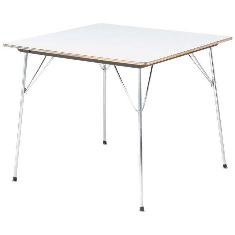 Eames Folding DTM Table with White Laminated Top, USA, 1950s For Sale at 1stDibs