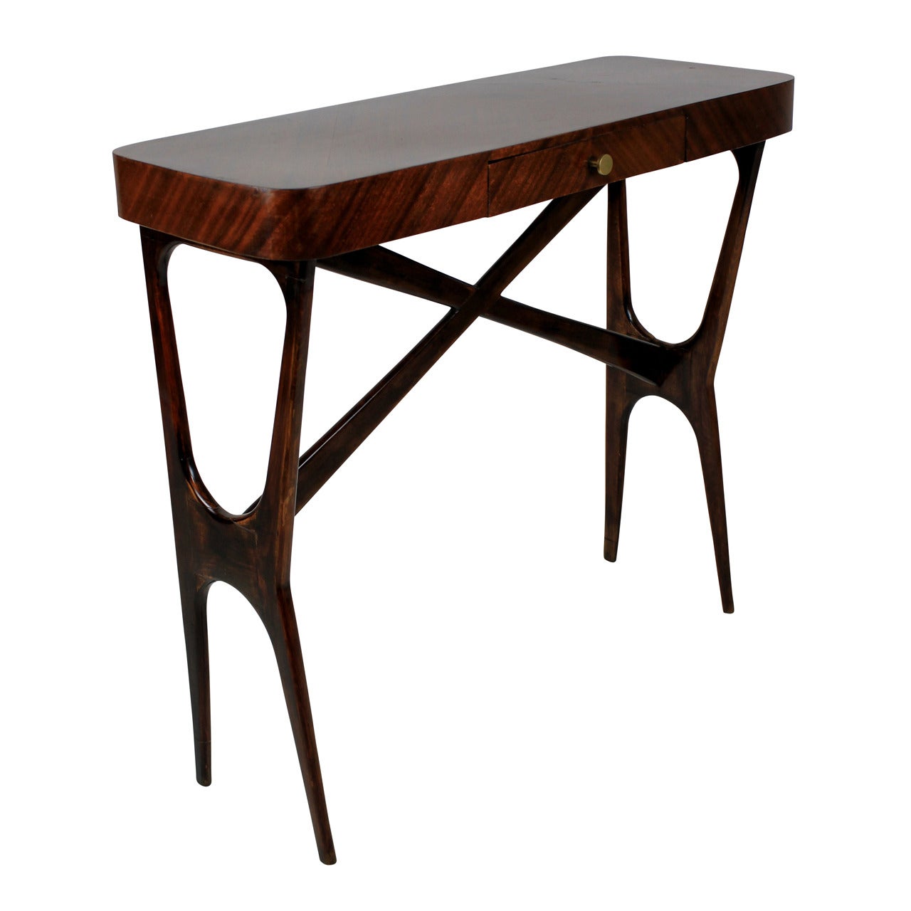 A Rosewood Console in the Style of Ico Parisi at 1stDibs