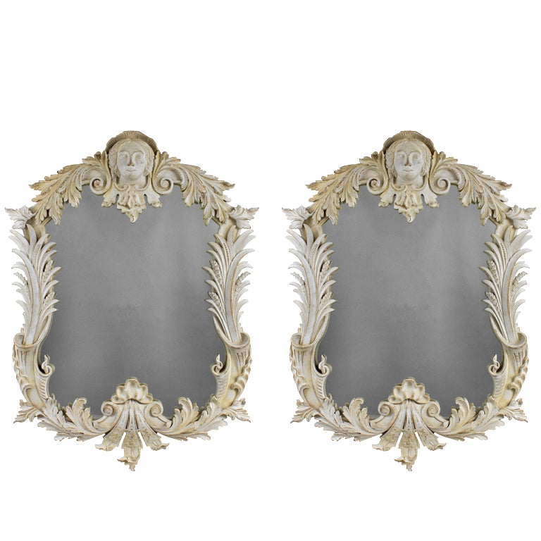 A Pair Of Large Irish Country House Mirrors at 1stDibs