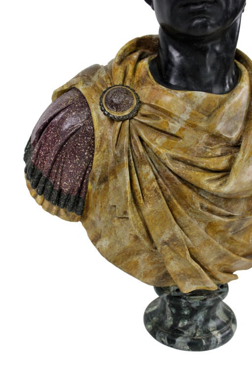 An Impressive Pair Of Large 19th Century Roman Emperor Busts at 1stDibs
