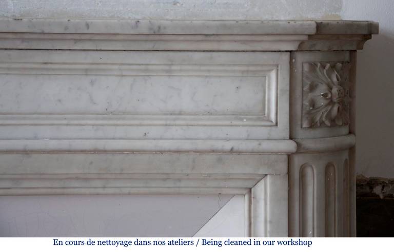 Antique Louis XVI Style Fireplace with Round Corner at 1stDibs
