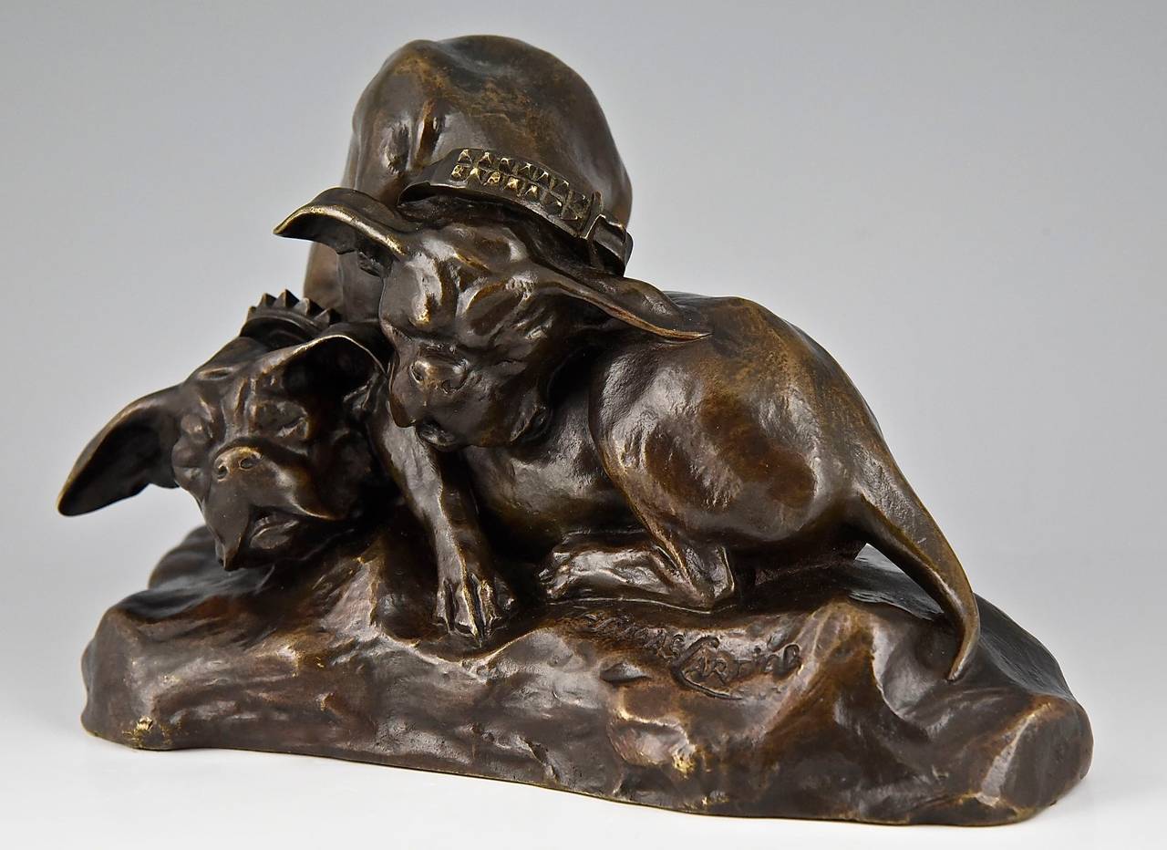 Bronze Bulldog sculpture by Thomas Cartier France 1900 at 1stDibs | t ...