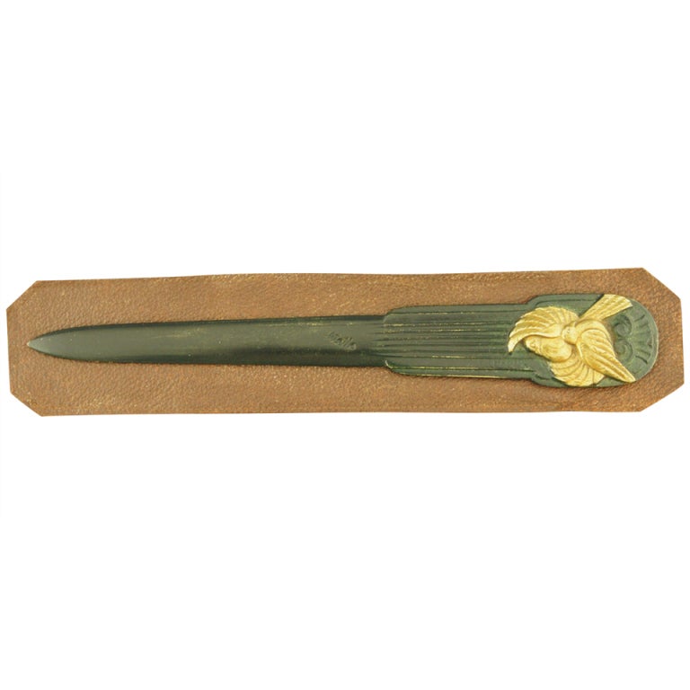 Art Deco Bronze Letter Opener By Vitello. at 1stDibs | art vitello