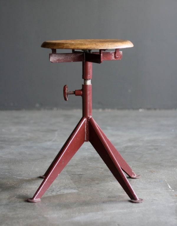 Adjustable stool, Ateliers Jean Prouvé at 1stDibs
