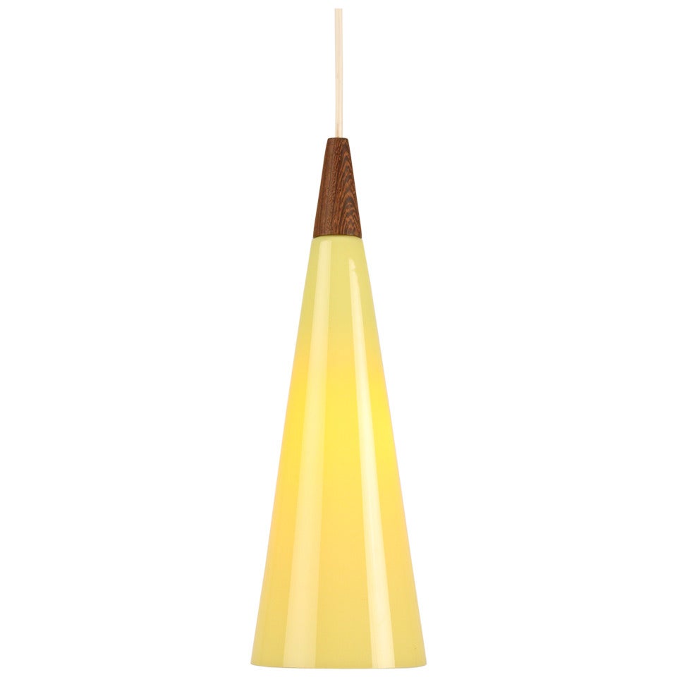 Long Yellow Glasslamp at 1stDibs