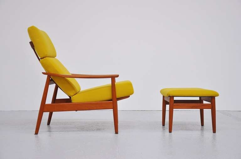 Arne Vodder Cado Lounge Chair and Foot Stool 1962 at 1stDibs