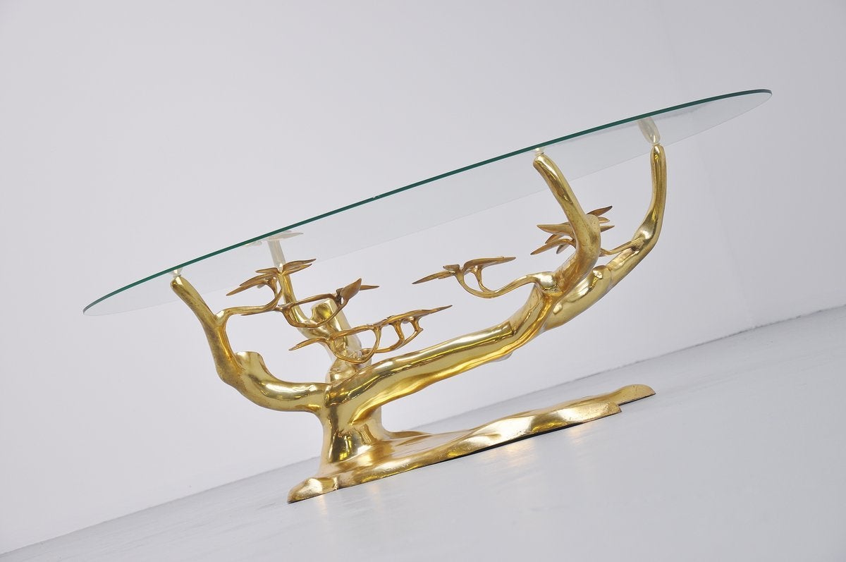 Willy Daro Attributed Tree Form Coffee Table, Belgium, 1970 at 1stDibs