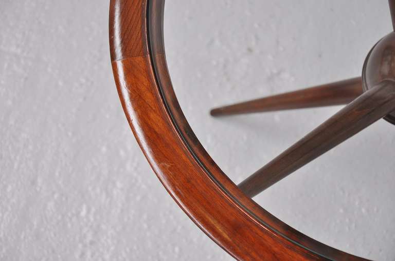 Italian Sputnik Side Table In The Manner Of Gio Ponti 1950 at 1stDibs