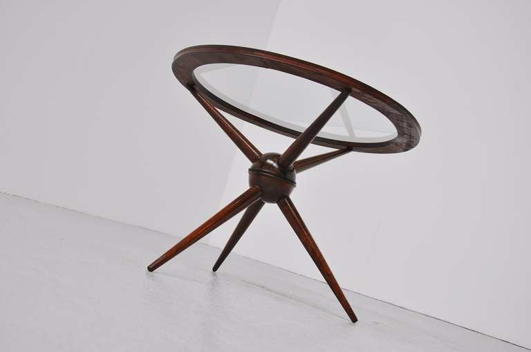 Italian Sputnik Side Table In The Manner Of Gio Ponti 1950 at 1stDibs