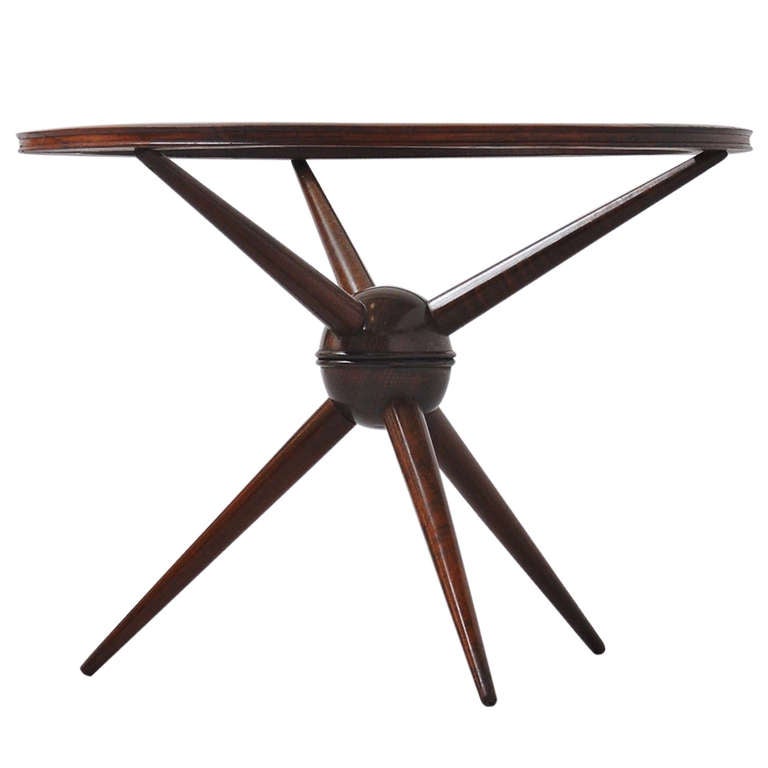 Italian Sputnik Side Table In The Manner Of Gio Ponti 1950 at 1stDibs