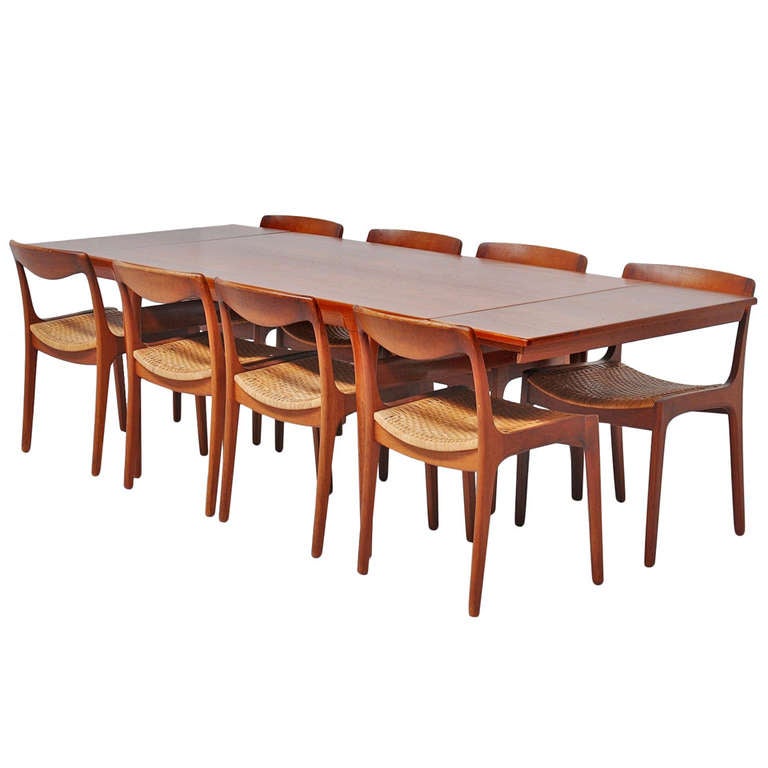 Johannes Andersen Teak Dining Table Denmark 1960 at 1stdibs