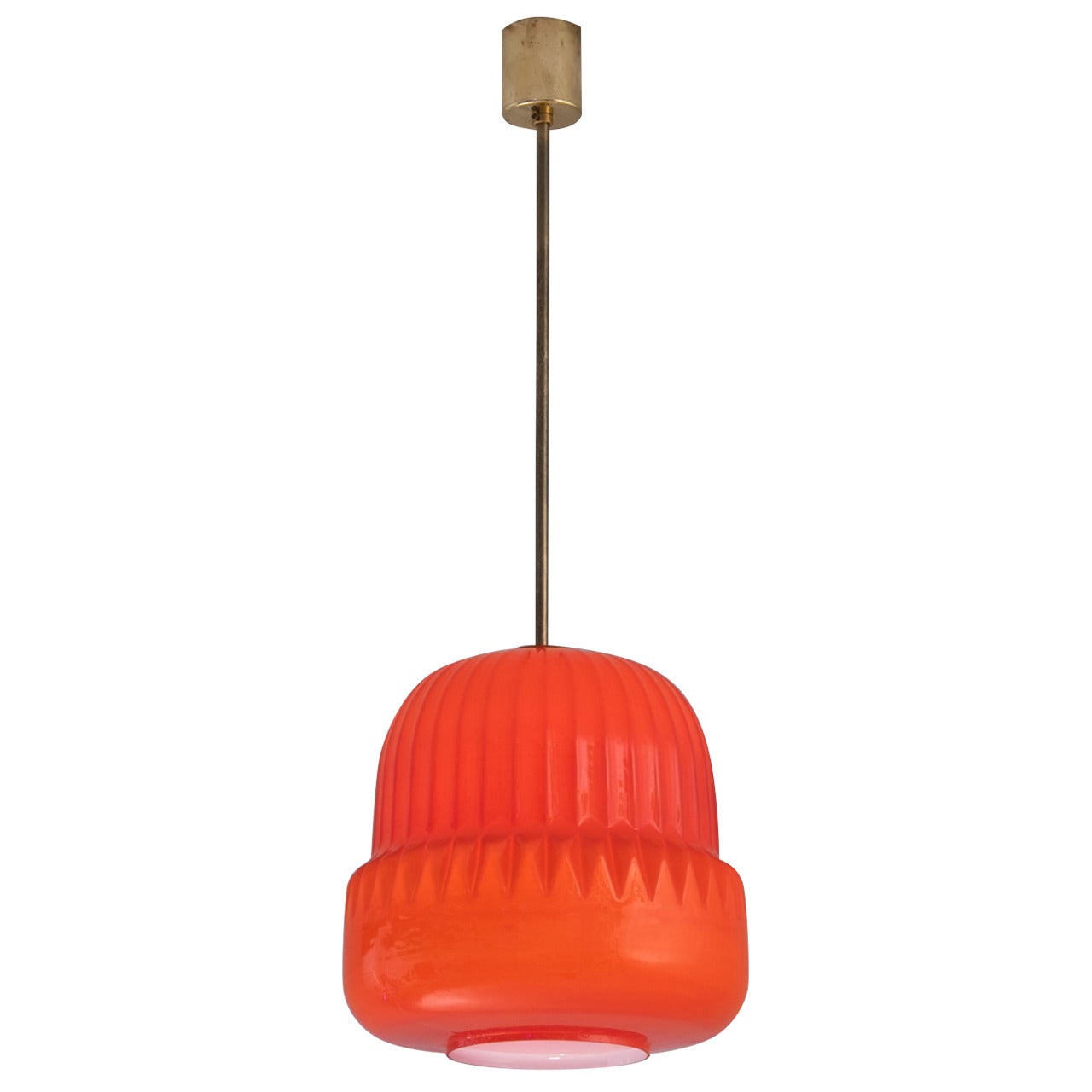 Ceiling Lamps with Red Colored Glass Shade For Sale at 1stDibs