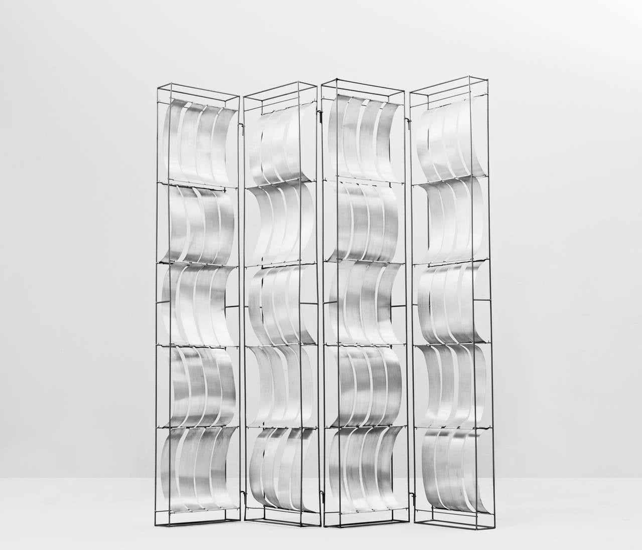 Max Sauze Foldable Aluminum Room Divider For Sale at 1stDibs | aluminum ...