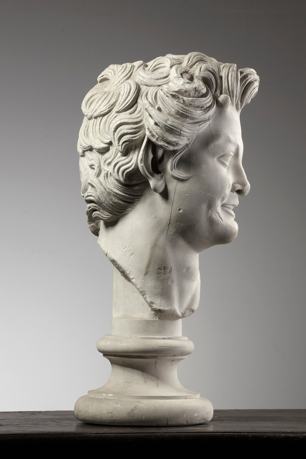 Large Plaster Bust of a Faun For Sale at 1stDibs