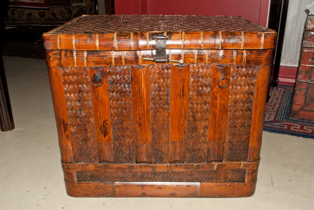 Antique Chinese Bamboo Chest at 1stDibs