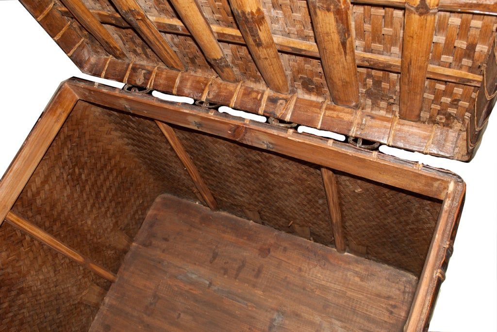 Antique Chinese Bamboo Chest at 1stDibs