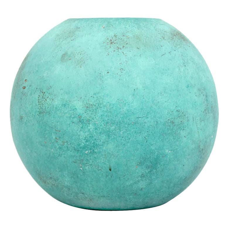 Large Fiberglass Orb Planter or Vase at 1stDibs