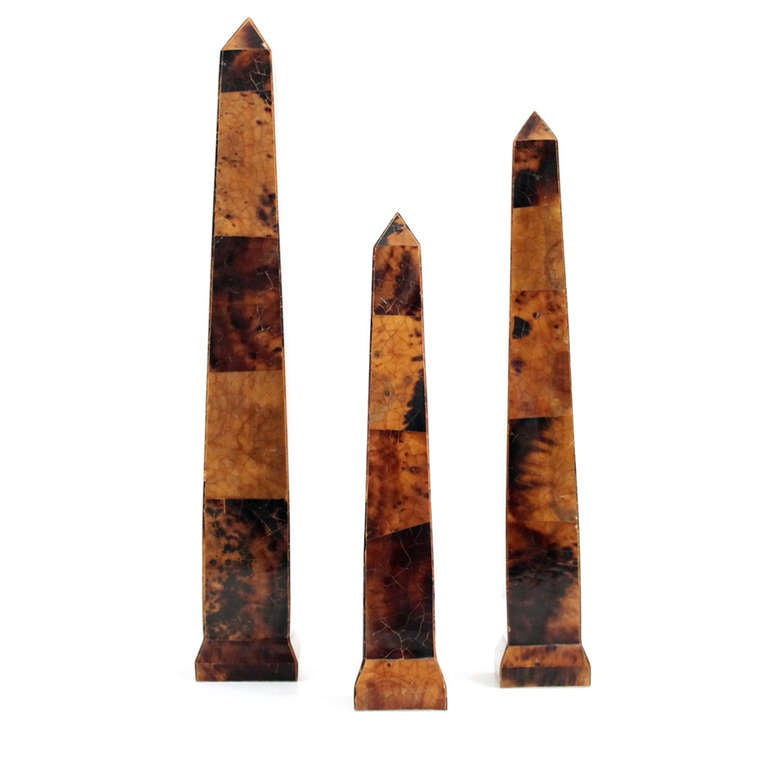 Collection of Three Pen Shell Obelisks at 1stDibs