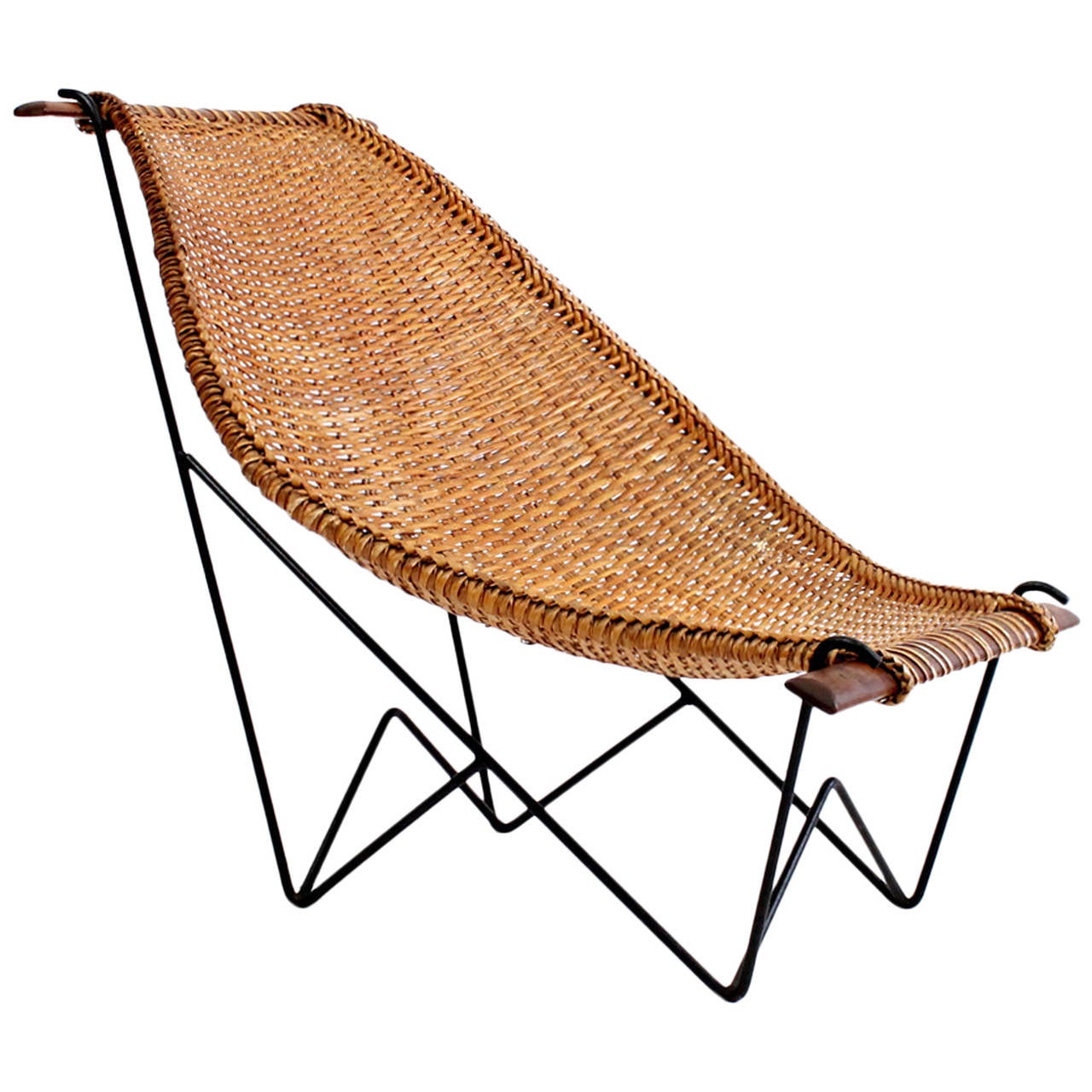 John Risley Rattan “Duyan” Lounge Chair at 1stDibs