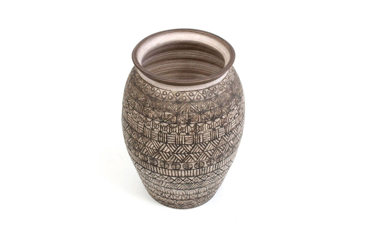 Monumental Studio Pottery Floor Vase by Broudo at 1stDibs