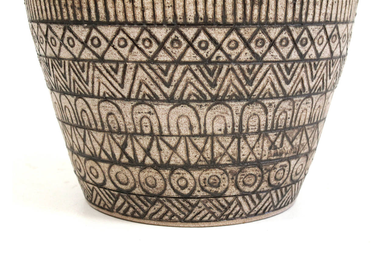 Monumental Studio Pottery Floor Vase by Broudo at 1stDibs