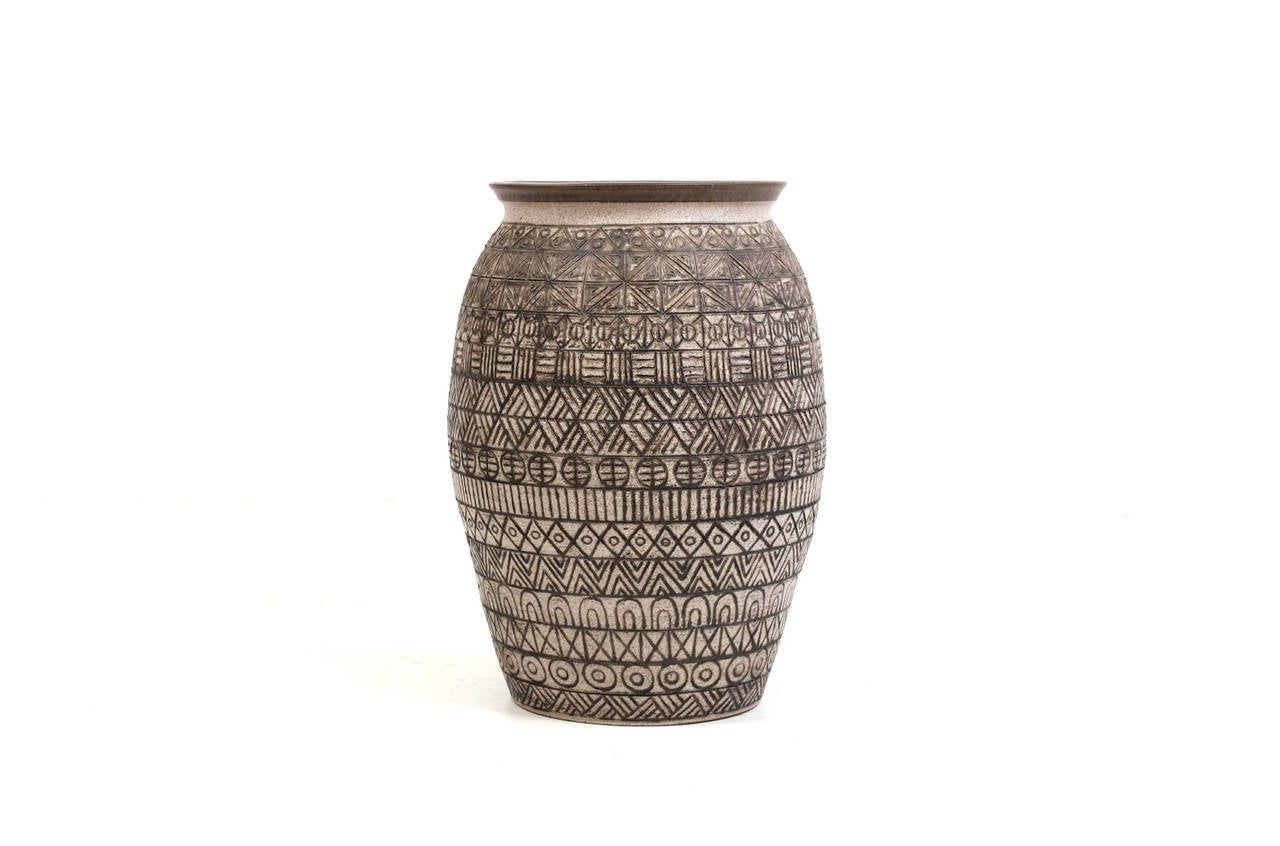 Monumental Studio Pottery Floor Vase by Broudo at 1stDibs