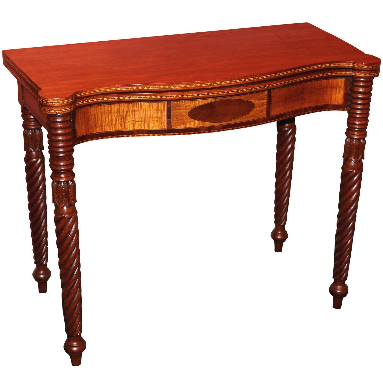 Federal Period , Sheraton Card Table from Salem, Massachusetts at 1stDibs